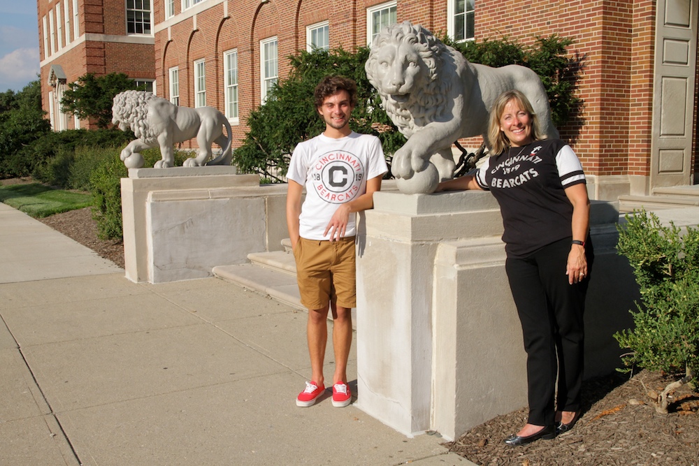 Tower view, past and present, University of Cincinnati