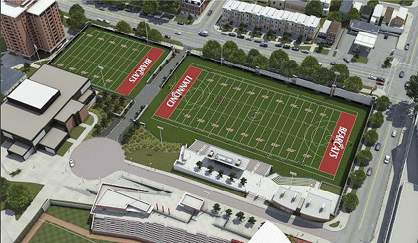 UC opens new practice fields with 100-yard bubble, University of Cincinnati