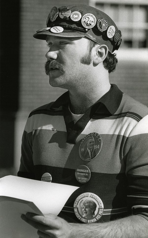 View image of UC student Ed Roberts as he campaigns for Mondale on ...